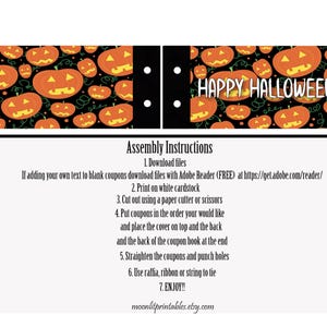 Kids Halloween Coupon Book, Printable Halloween Coupons for Kids of All ...