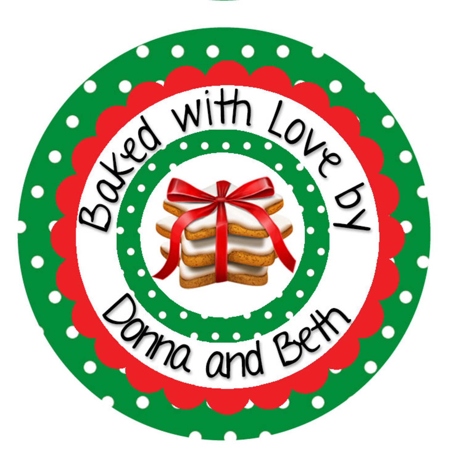 Cookie Labels, Christmas Cookie Stickers, Baking Labels, Cookie ...