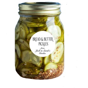 Pickle Jar Labels, Mason Jar Lid Labels, Stickers for Jars, Custom ...