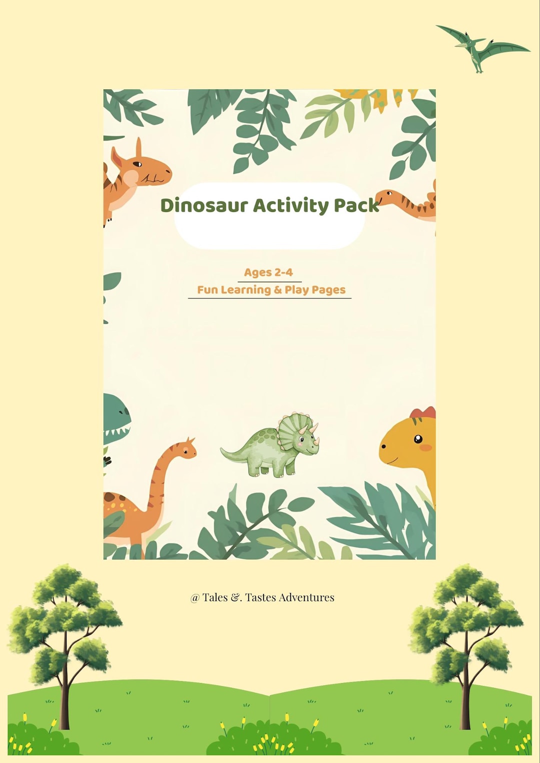 Dinosaur Activity Book for Kids | Printable Dino Workbook | Toddler ...
