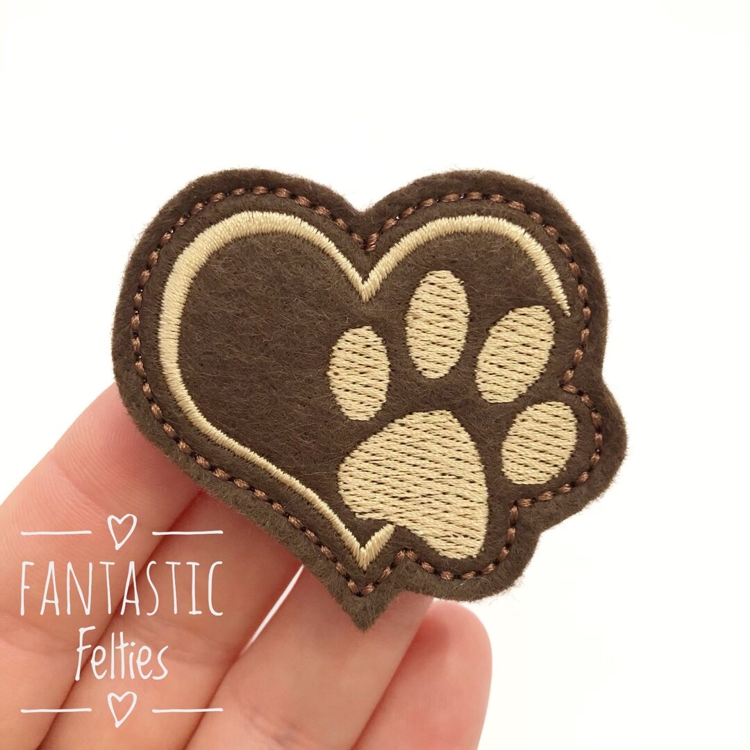 Paw Print Heart Felties | UNCUT | Animal Felties | Paw Felties | Vet ...
