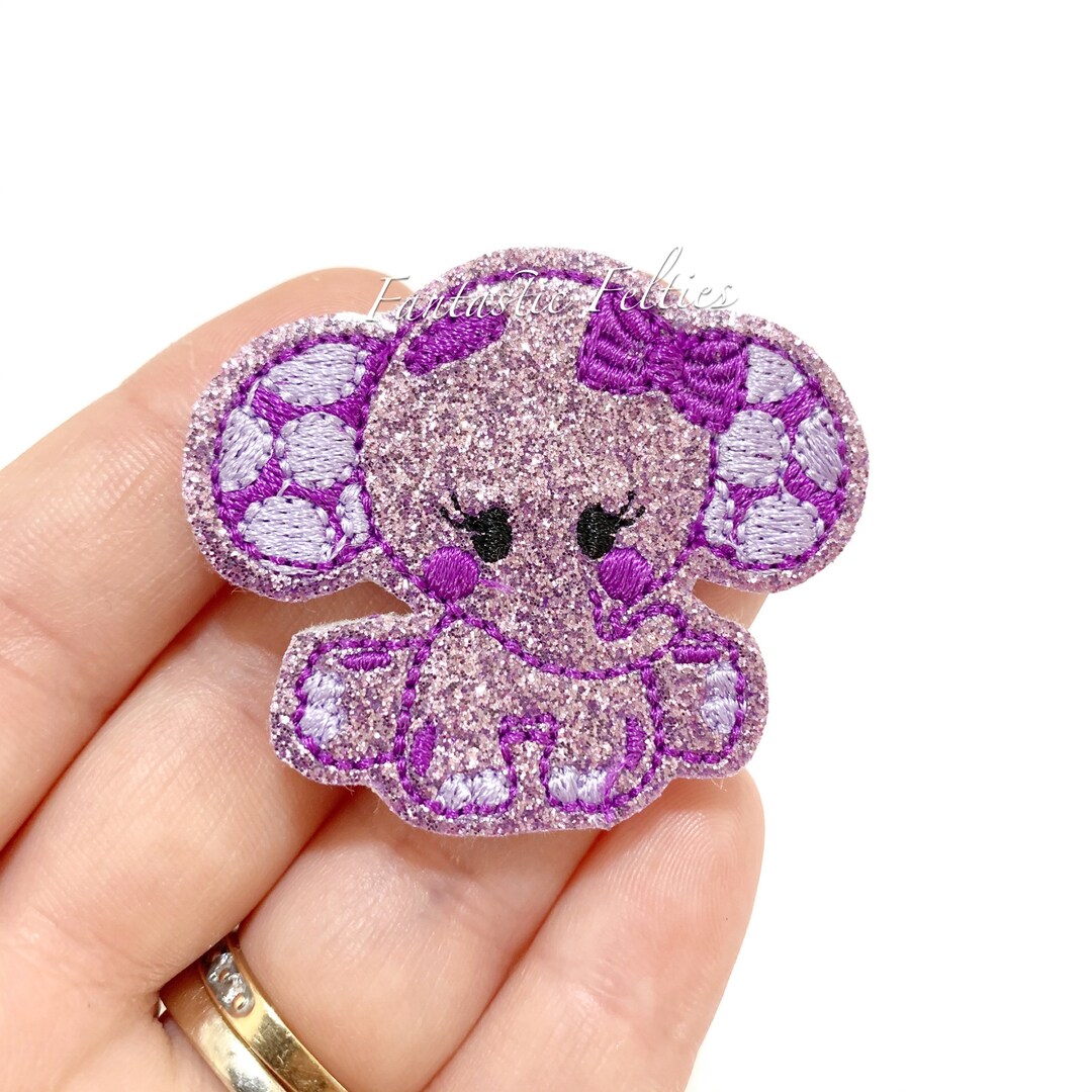 Elephant Feltie Animal Felties Purple Elephant Felties - Etsy