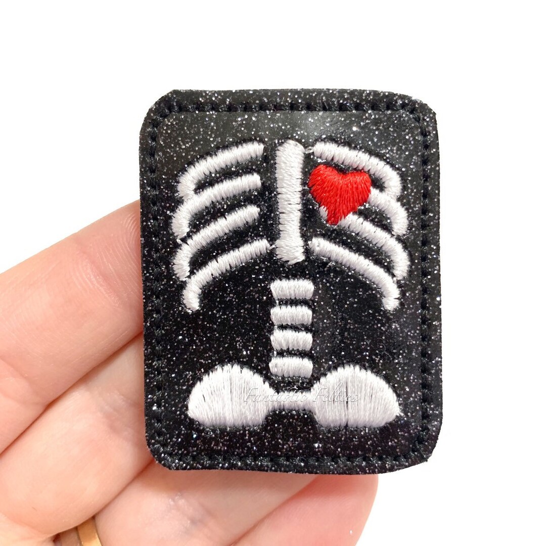 Skeleton Feltie | Xray Felties | Halloween Feltie | Glitter Felties ...
