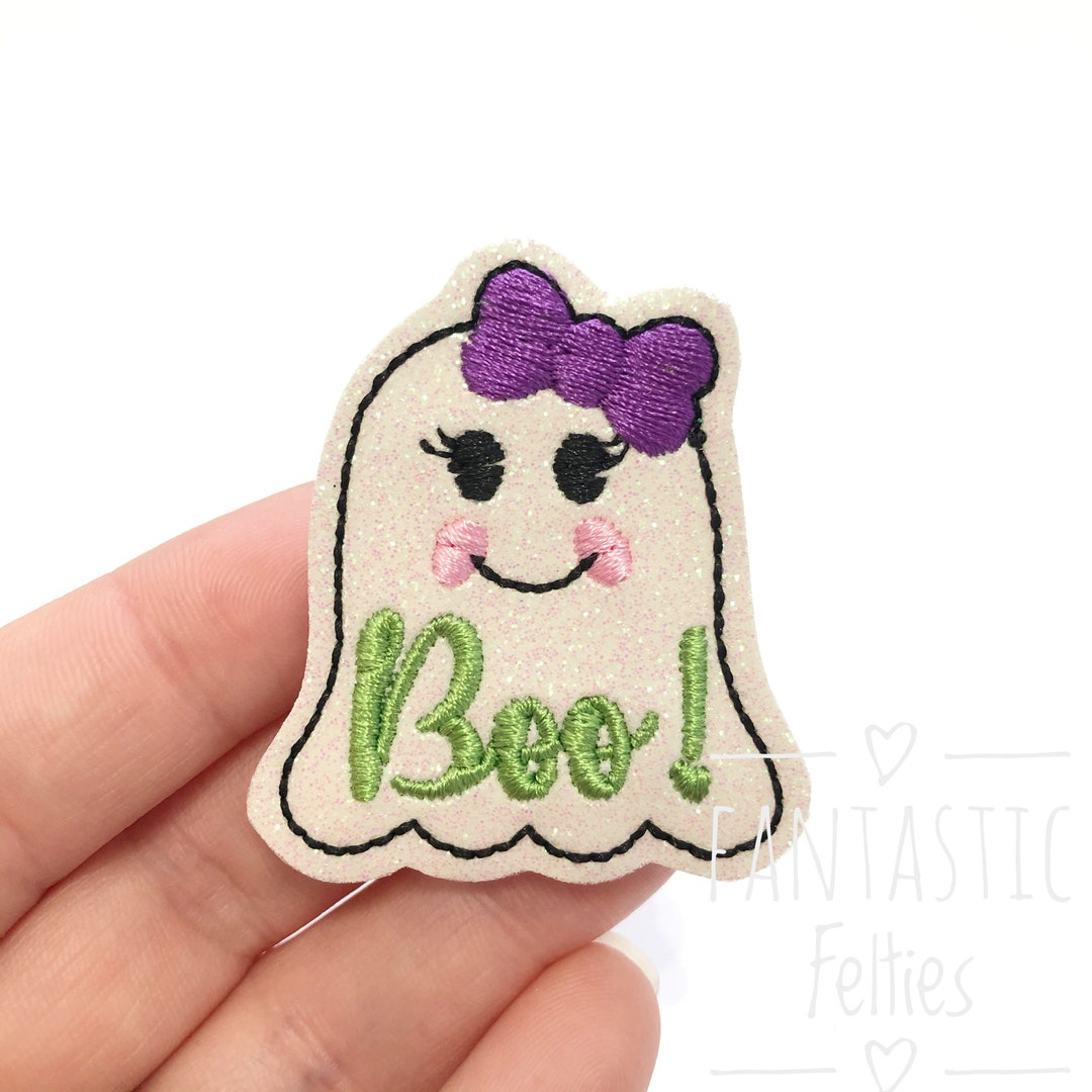 Ghost Halloween Feltie - Girl Ghost Felties - Felt Applique - Ghost ...