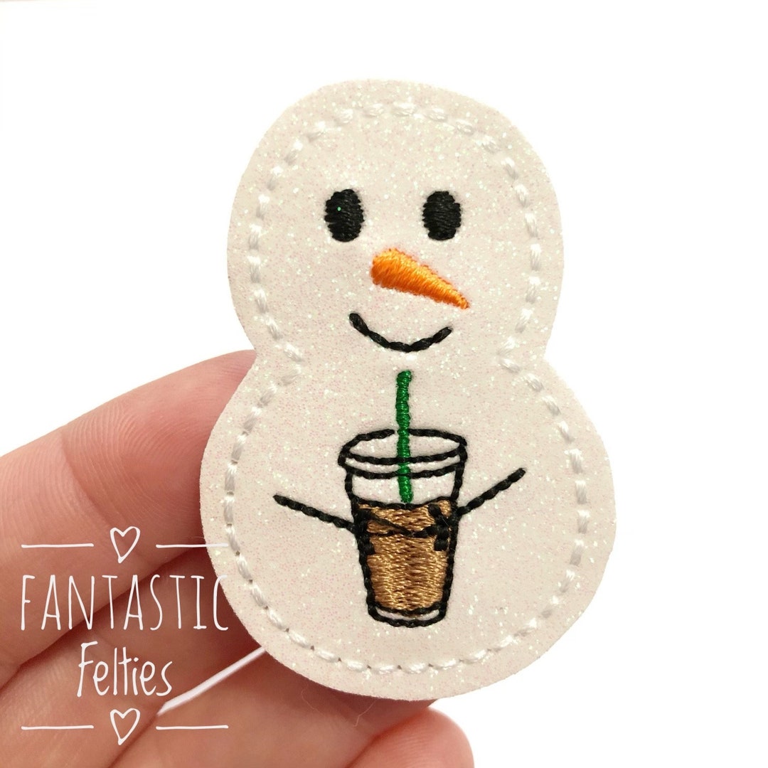 Snowman With Iced Tea Felties - Snowman Felties - Christmas Felties ...