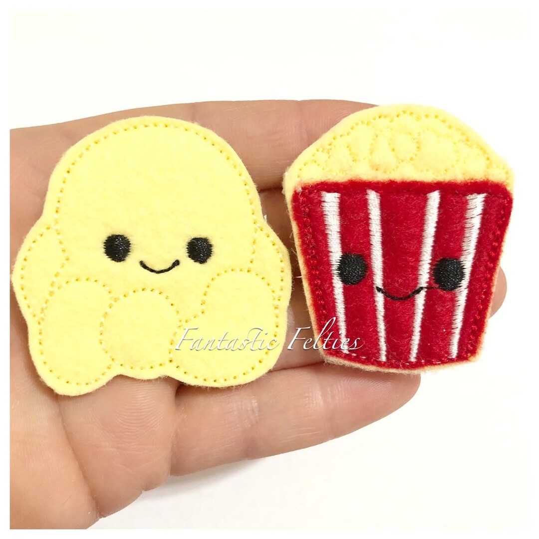 Popcorn Feltie | Movies Felties | Food Felties | Felt Applique ...