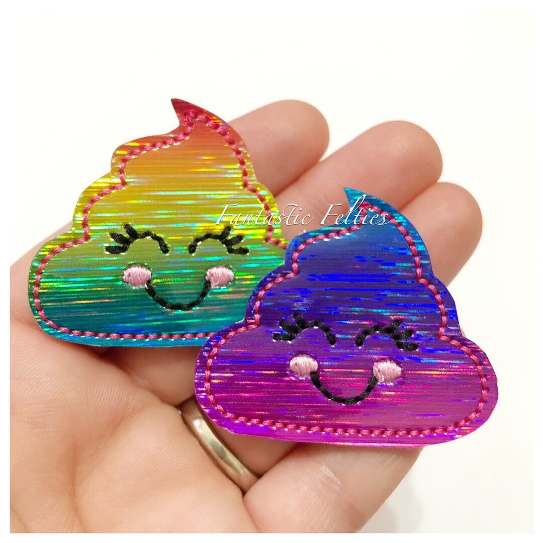 Unicorn Poo Feltie Rainbow Poop Felties Happy Poop Felties Glitter ...