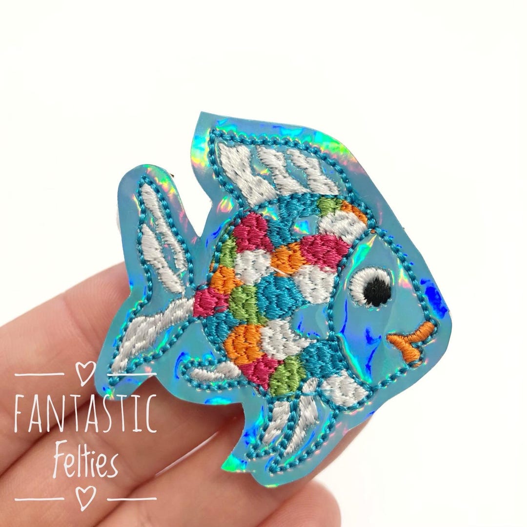 Rainbow Fish Feltie | UNCUT | Holographic Felties | Beach Felties ...
