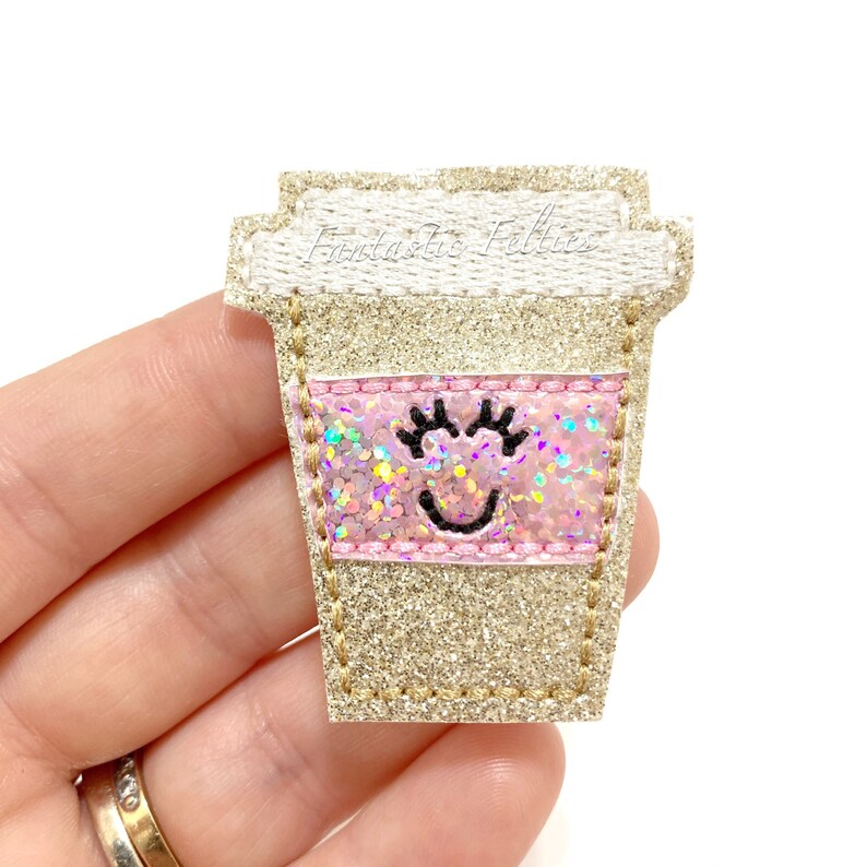 Coffee Cup Feltie | Cup Felties | Mug Felties | | Embroidered Felt ...