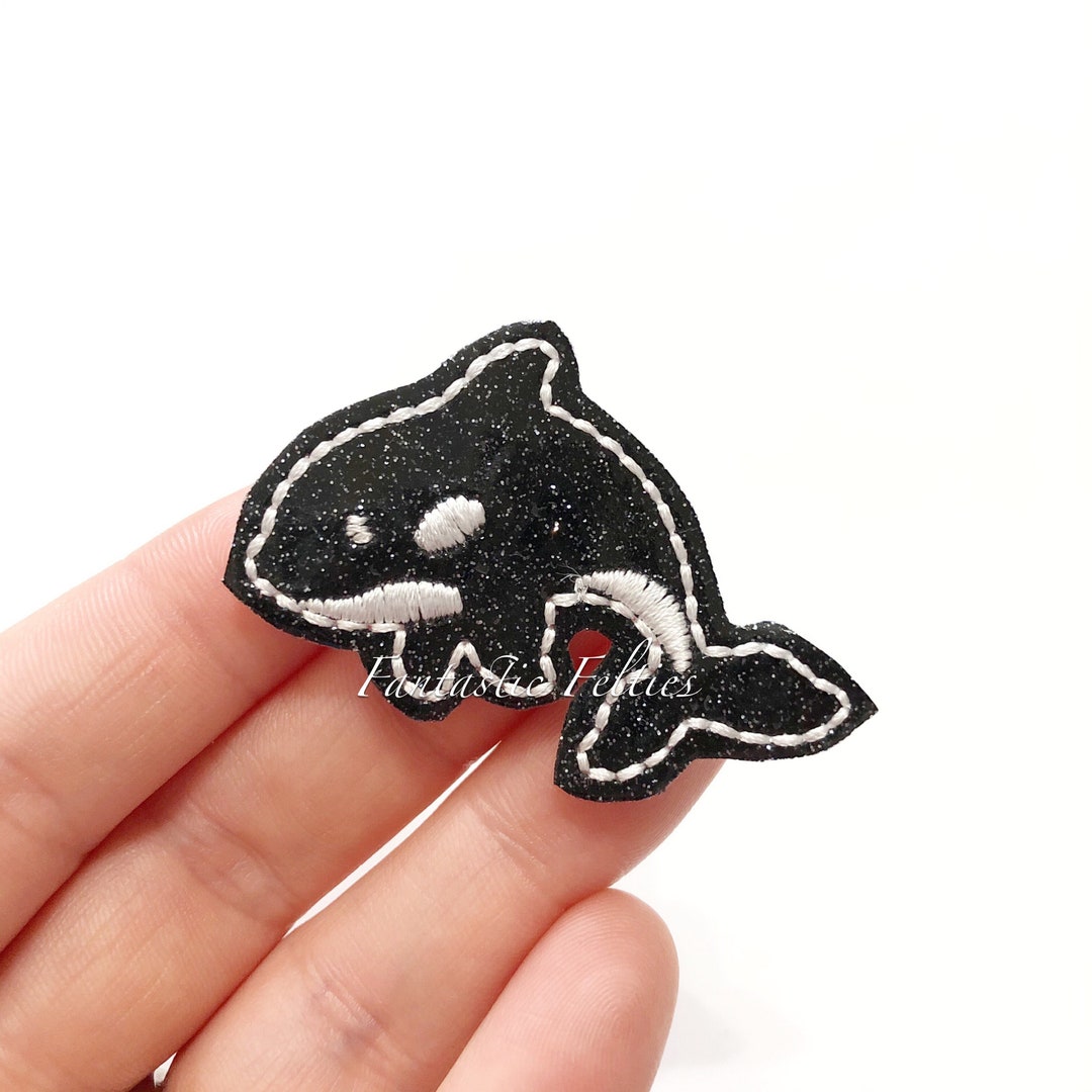 Killer Whale Feltie | UNCUT | Glitter Felties | Beach Felties | Animal ...