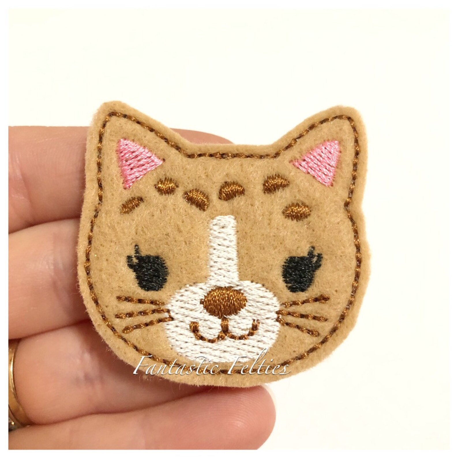 Cheetah Feltie | Animal Felties | Leopard Felties | | Embroidered Felt ...