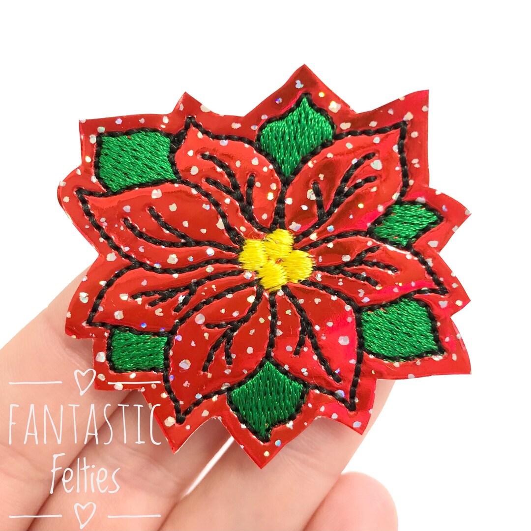 Poinsettia Feltie | Christmas Flower Felties | Christmas Felties ...