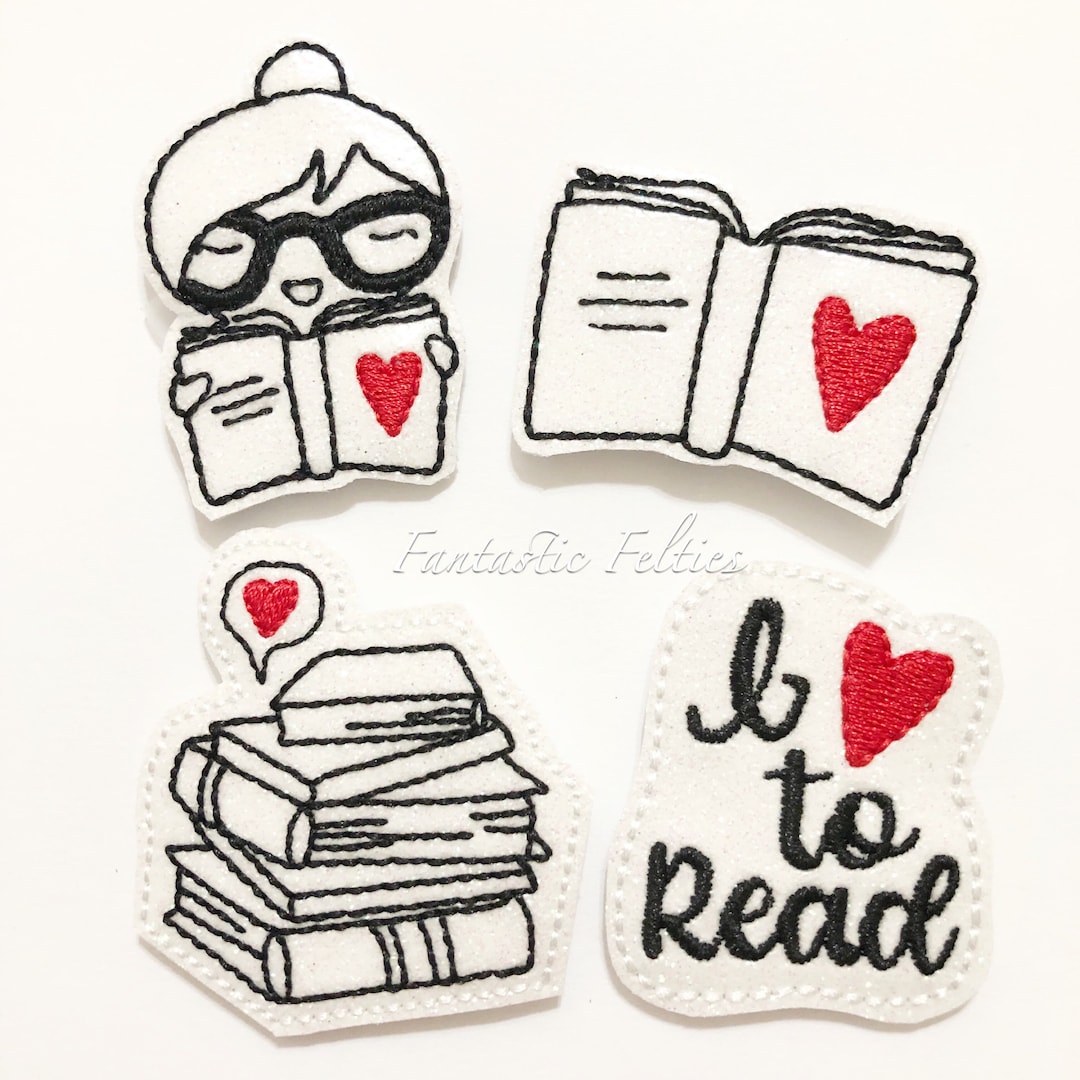 Book Nerd Feltie | Reading Felties | Book Felties | Love to Read Feltie ...