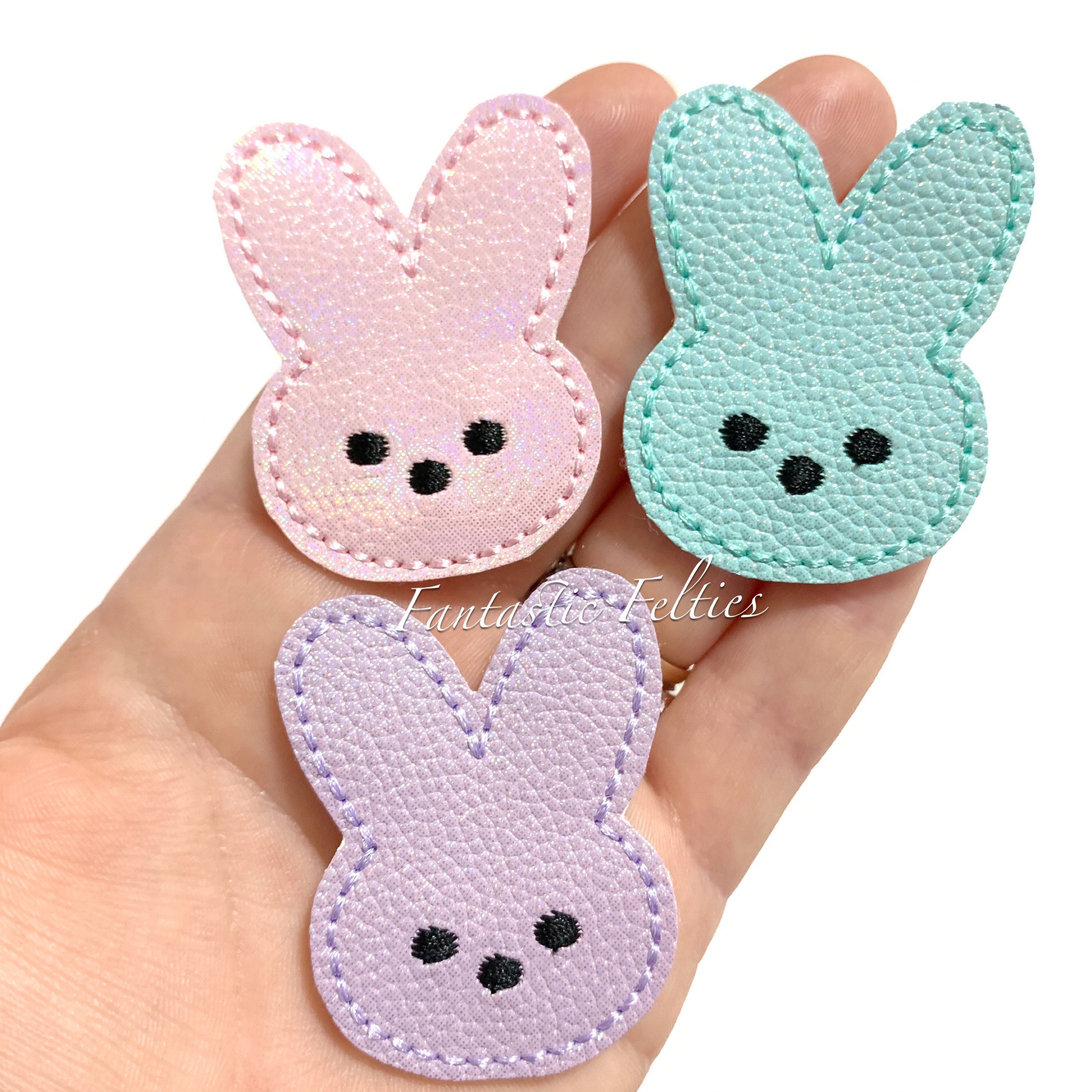 Bunny Feltie Bunny Head Felties Shimmer Felties Easter - Etsy