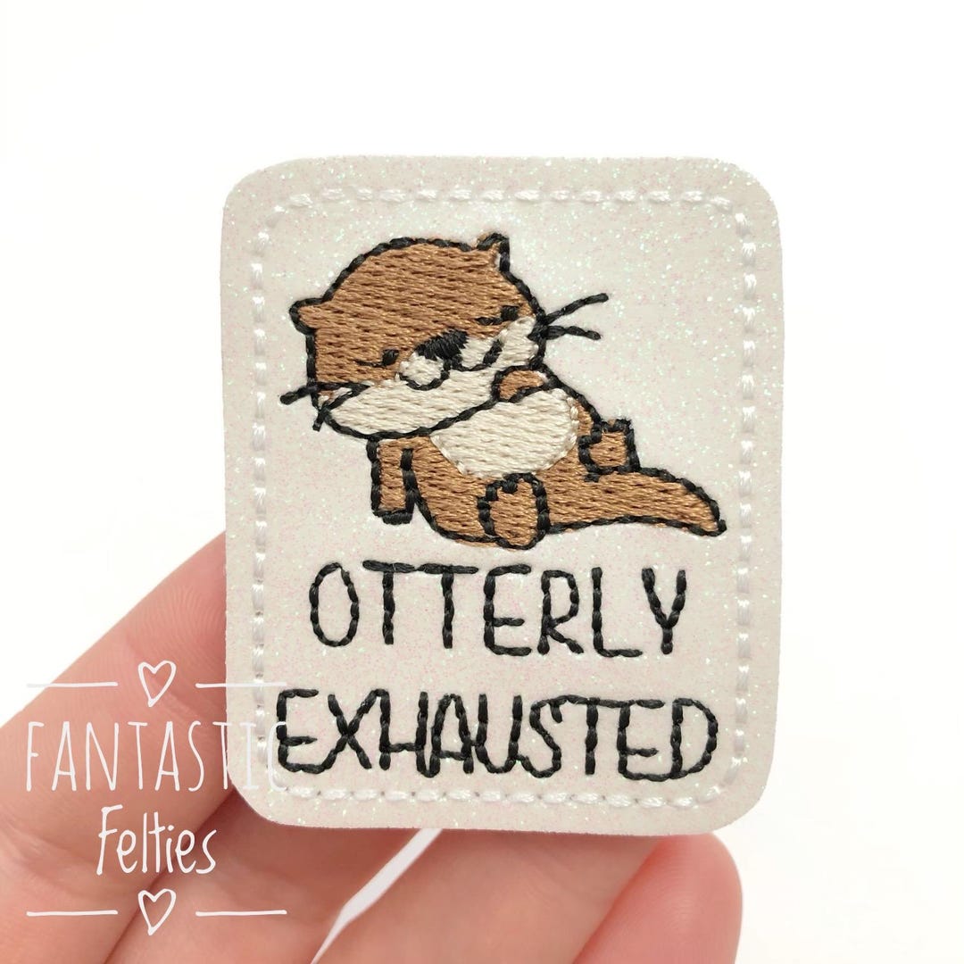 Otterly Exhausted Felties | Tired Otter Felties | Animal Feltie | Otter ...