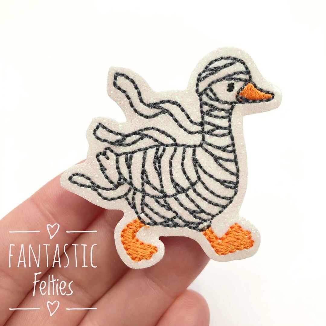 Mummy Goose Felties - UNCUT -goose Mummy Feltie | Halloween Felties ...