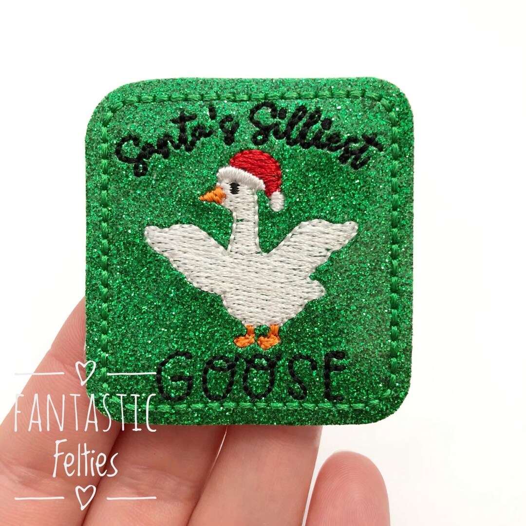 Santa Goose Felties | Goose Feltie | Funny Goose Feltie | Animal ...