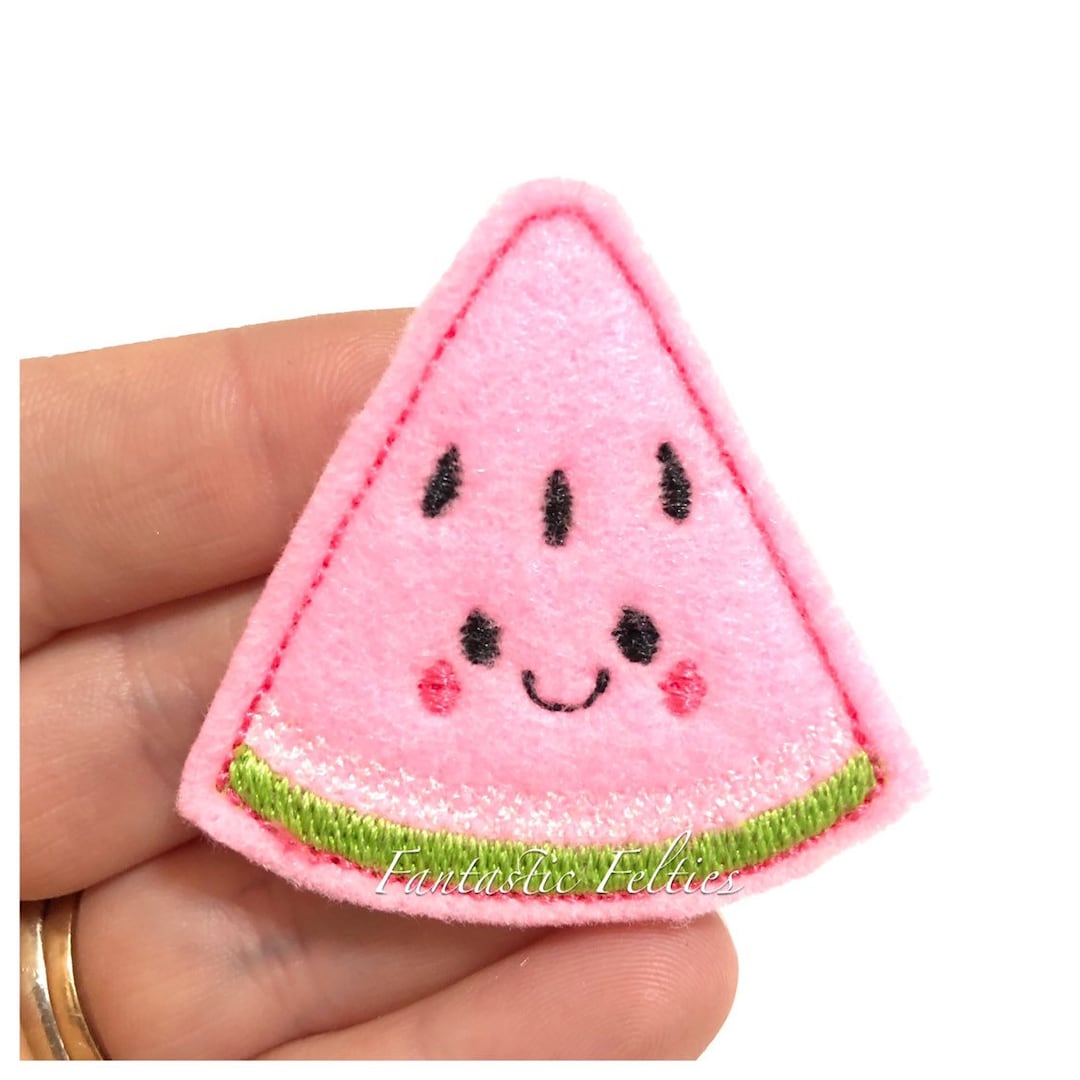 Watermelon Feltie Pink Watermelon Fruit Felties Felt Applique ...