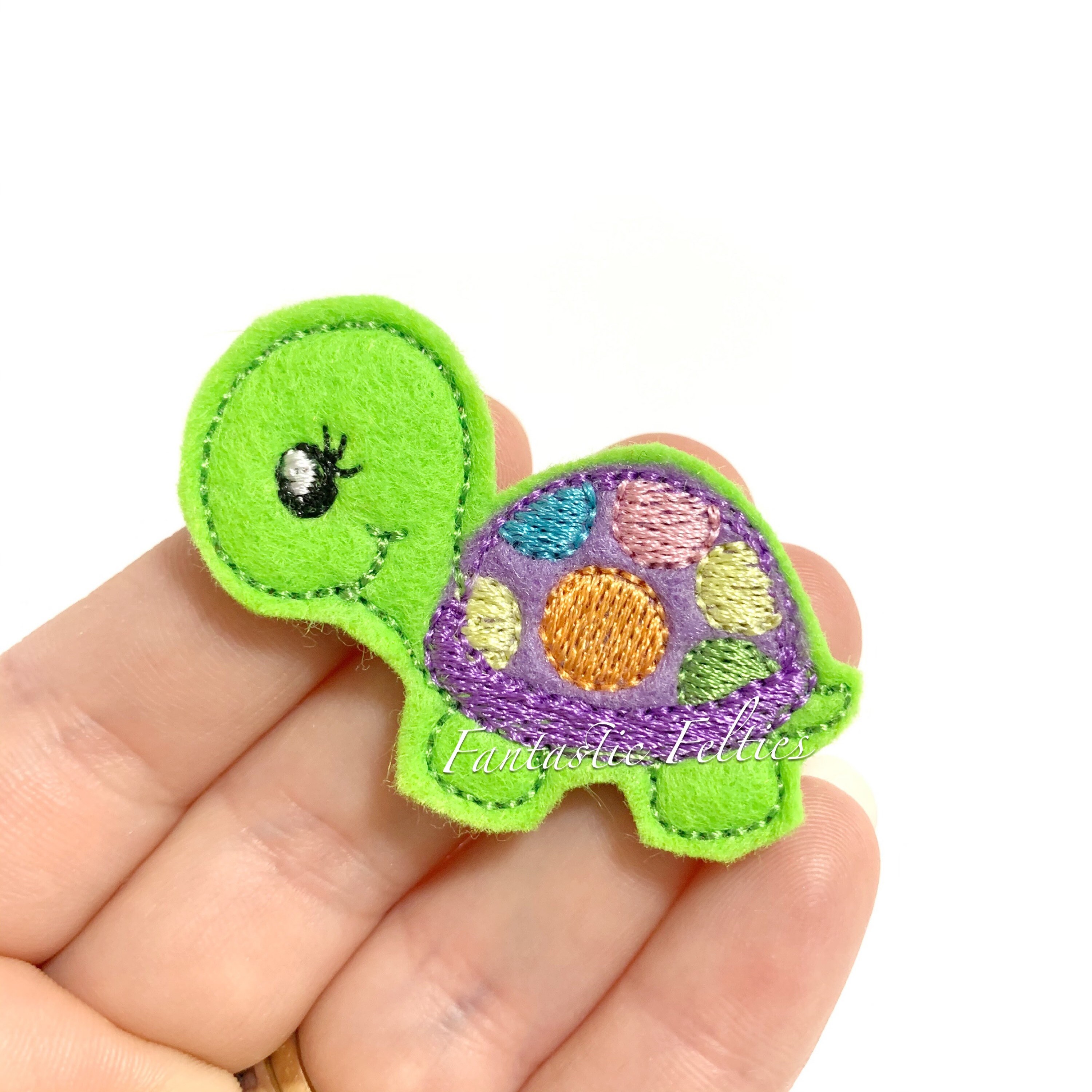 Turtle Felties | Happy Turtle Felties | | Embroidered Felt | UNCUT ...