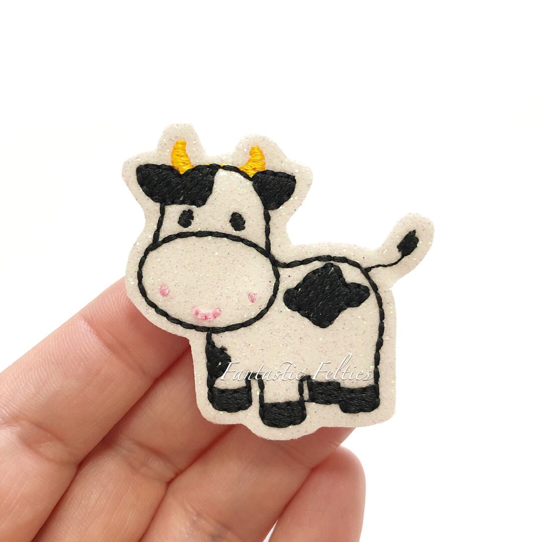 Cow Feltie | Glitter Felties | Animal Felties| Farm Felties ...