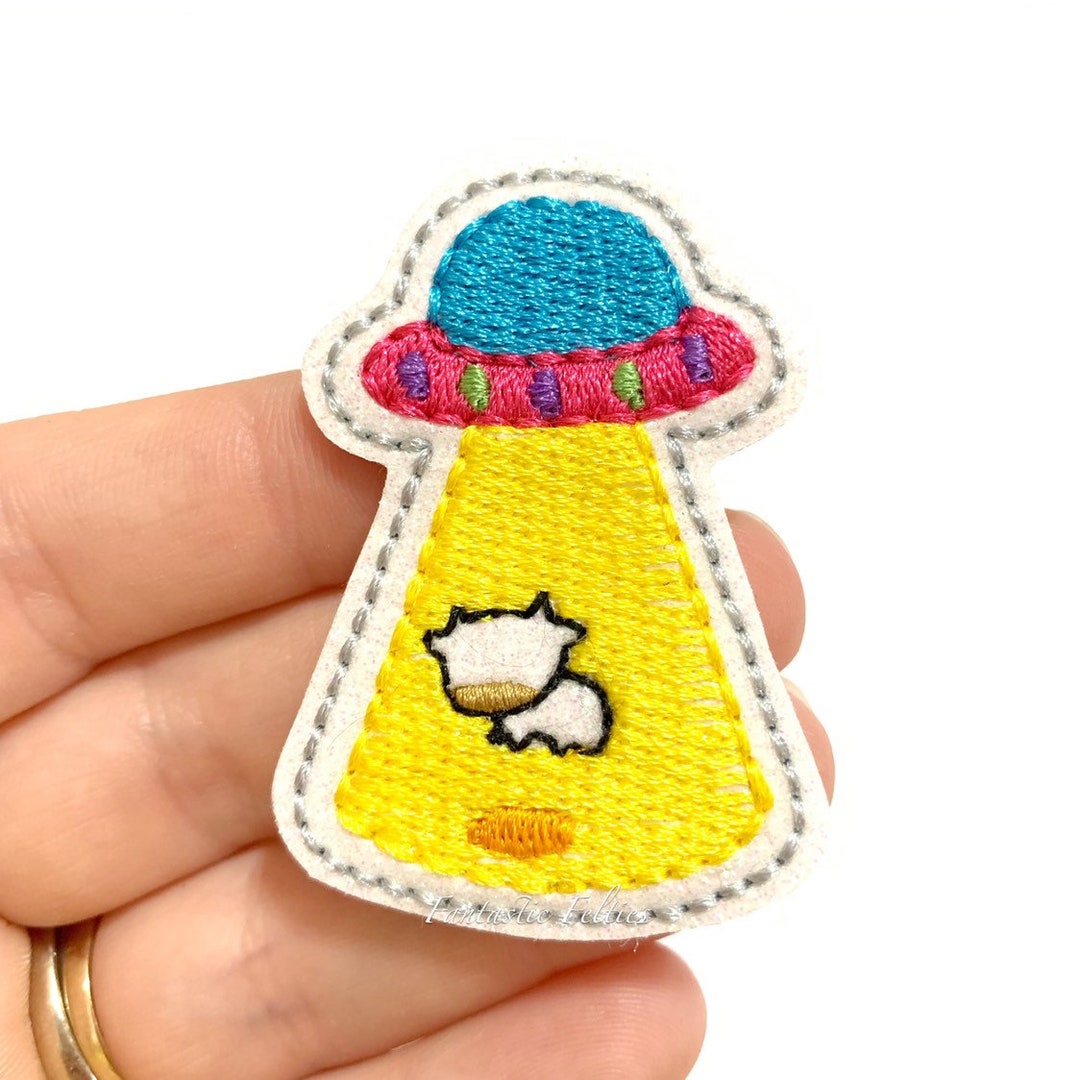 UFO Feltie | Alien Felties | Area 51 Felties | | Embroidered Felt ...