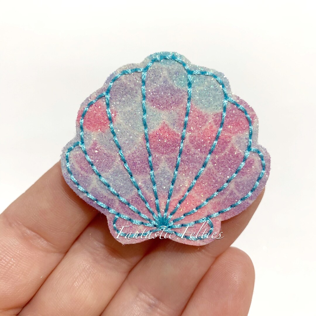 Seashell Feltie Shell Felties Beach Felties Glitter Felties Mermaid ...