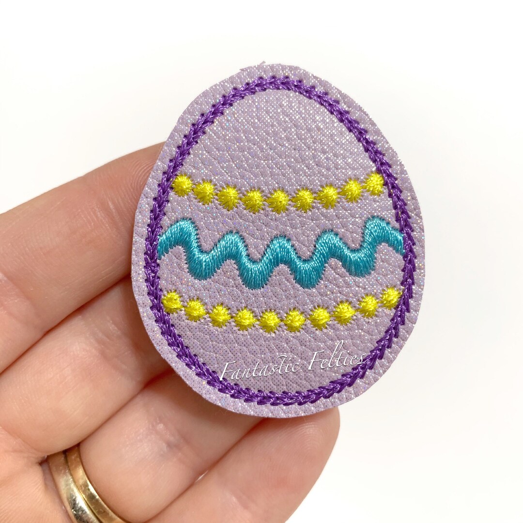 Easter Egg Feltie Easter Felties Egg Felties Glitter Felties Felt Applique Embroidered Felt ...