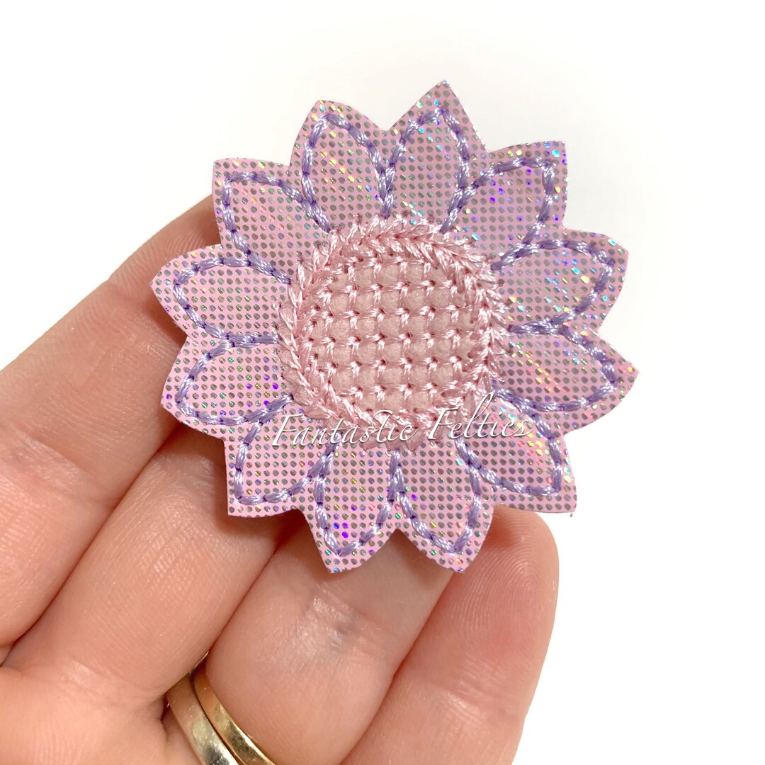 Daisy Flower Feltie | Purple Pink Flower | Glitter Felties | Sunflower ...