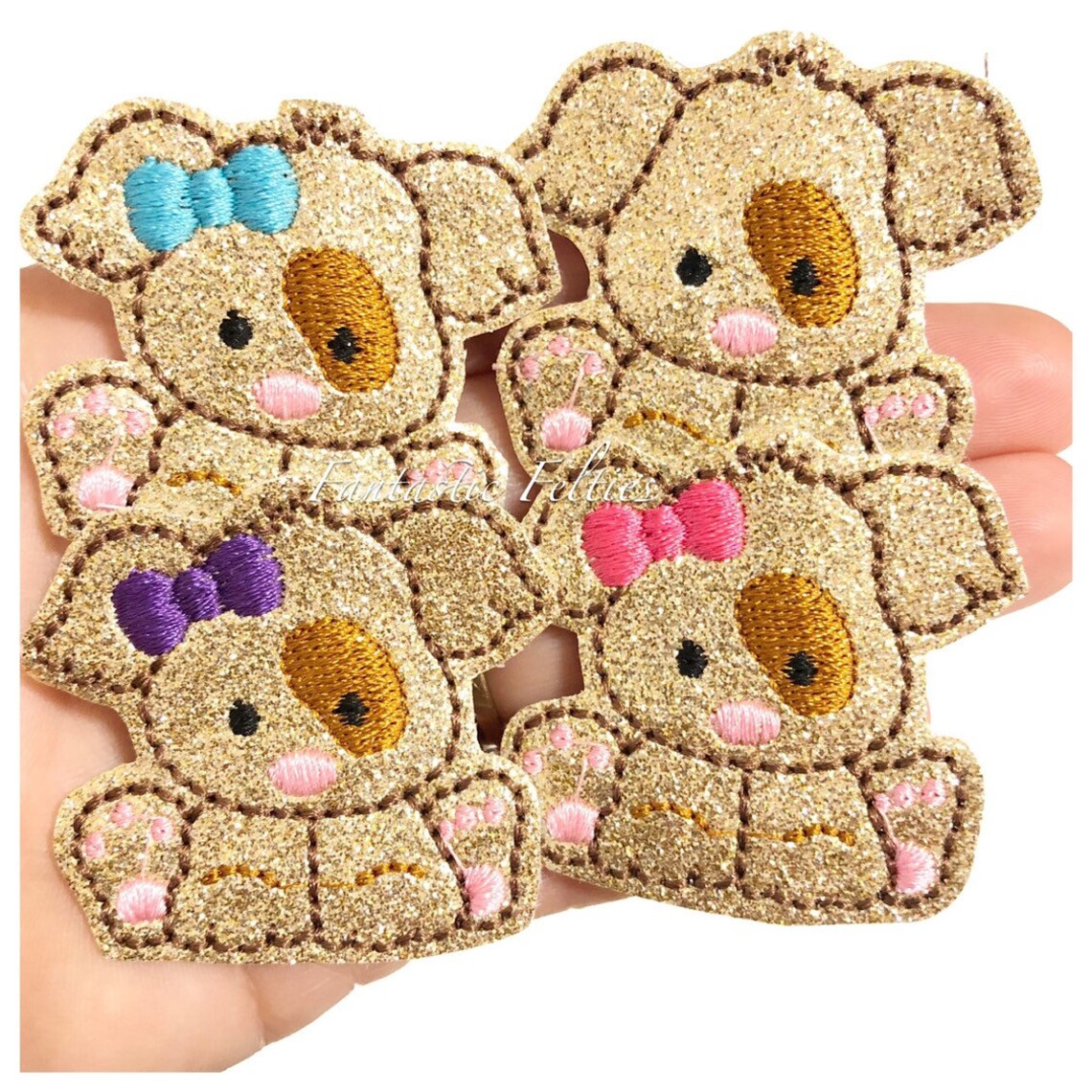 Puppy Feltie | Girl Puppy With Bows Felties | Dog Felties ...