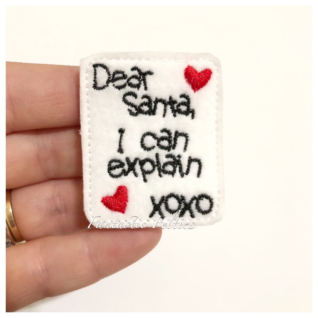 Dear Santa Feltie | Christmas Felties | Letter to Santa | Note to Santa ...