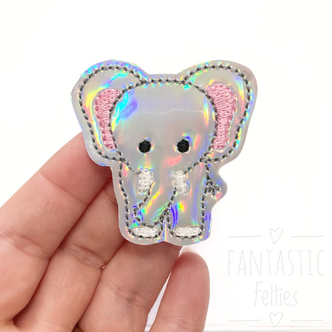 Elephant Felties | Baby Elephant Felties | Animal Felties | Holographic ...