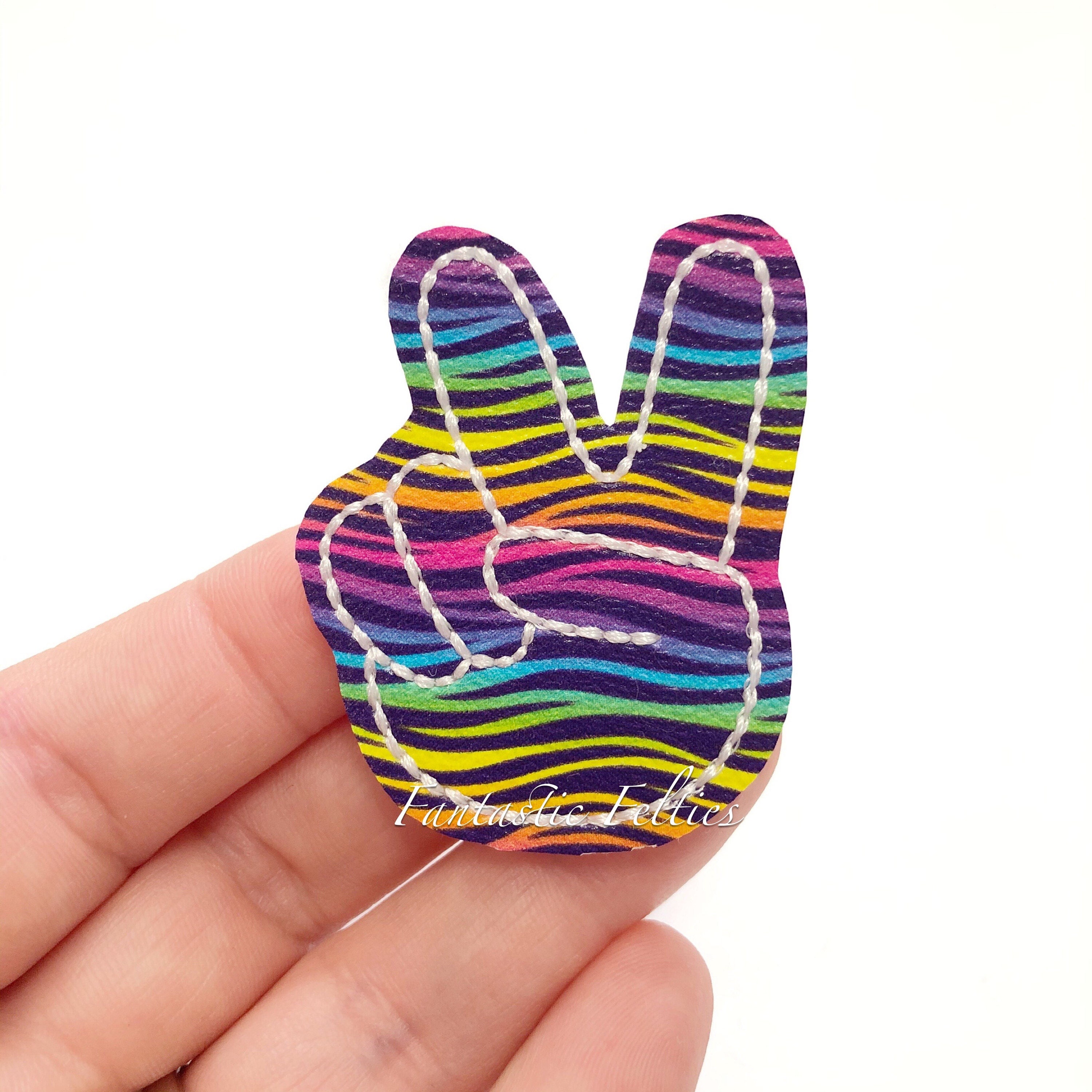 Tie Dye Peace Fingers