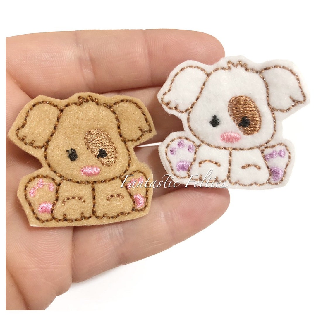 Puppy Feltie | Dog Felties | Felt Applique | Embroidered Felt | UNCUT ...