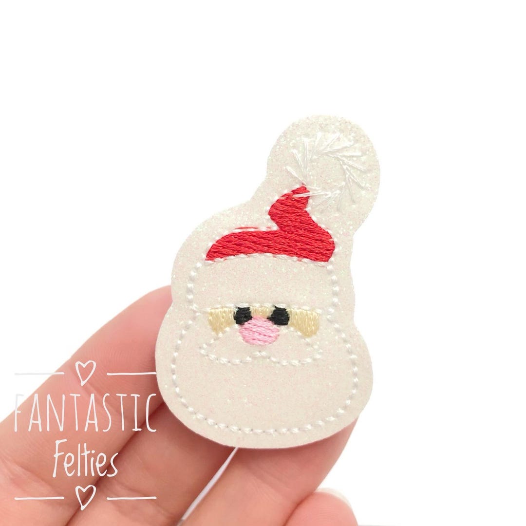 Santa Feltie | Santa Face Felties | Christmas Feltie | Felt Applique ...