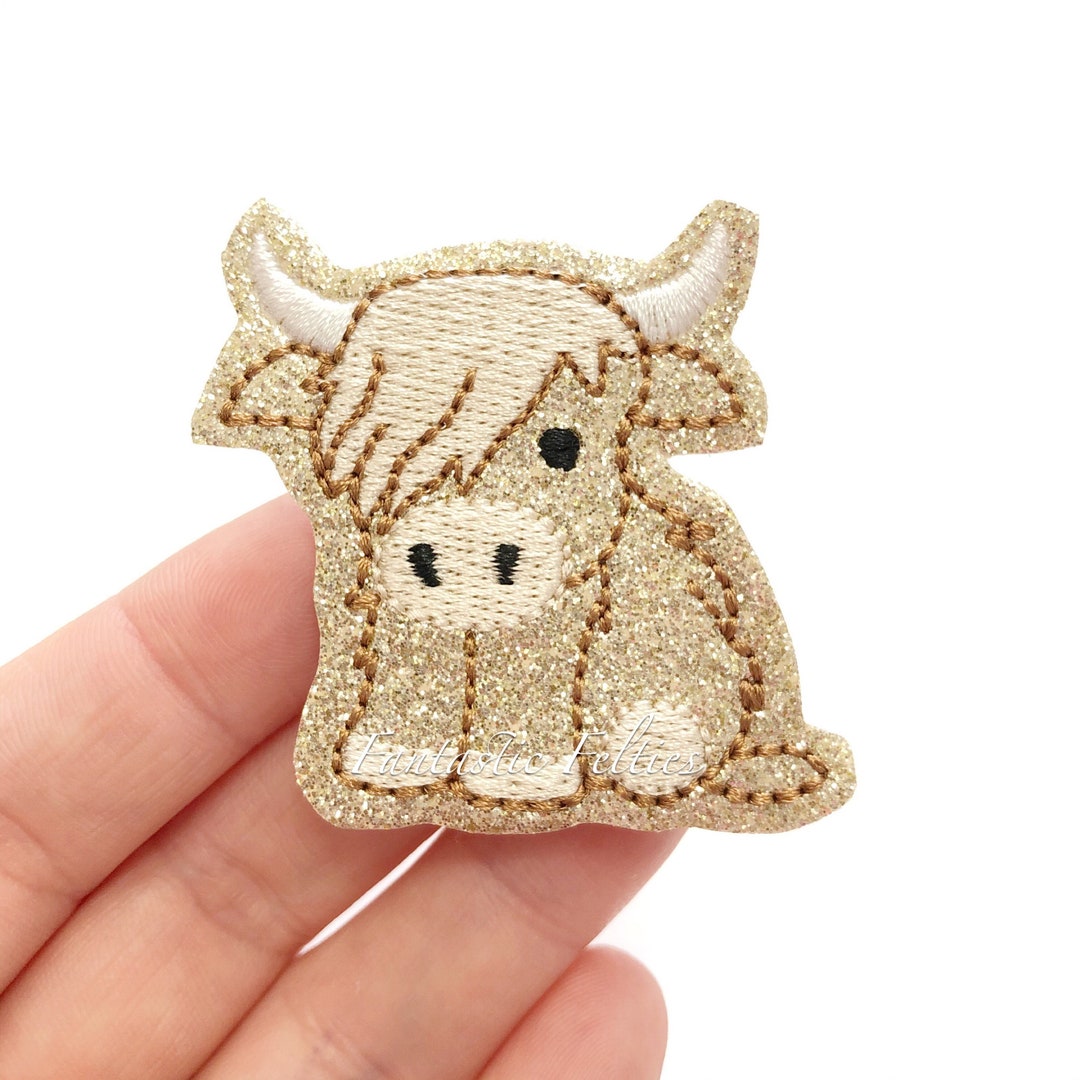 Highland Cow Feltie | Glitter Felties | Animal Felties| Farm Felties ...