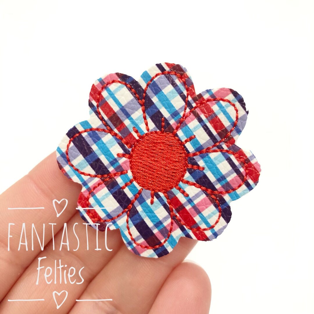 Patriotic Flower Feltie | UNCUT | Patriotic Felties | 4th of July ...