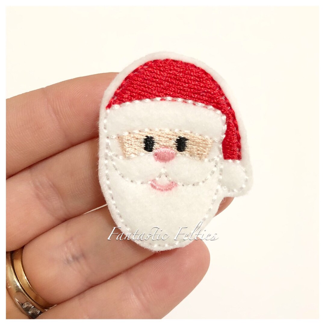 Santa Feltie | Christmas Felties | Felt Applique | Embroidered Felt ...