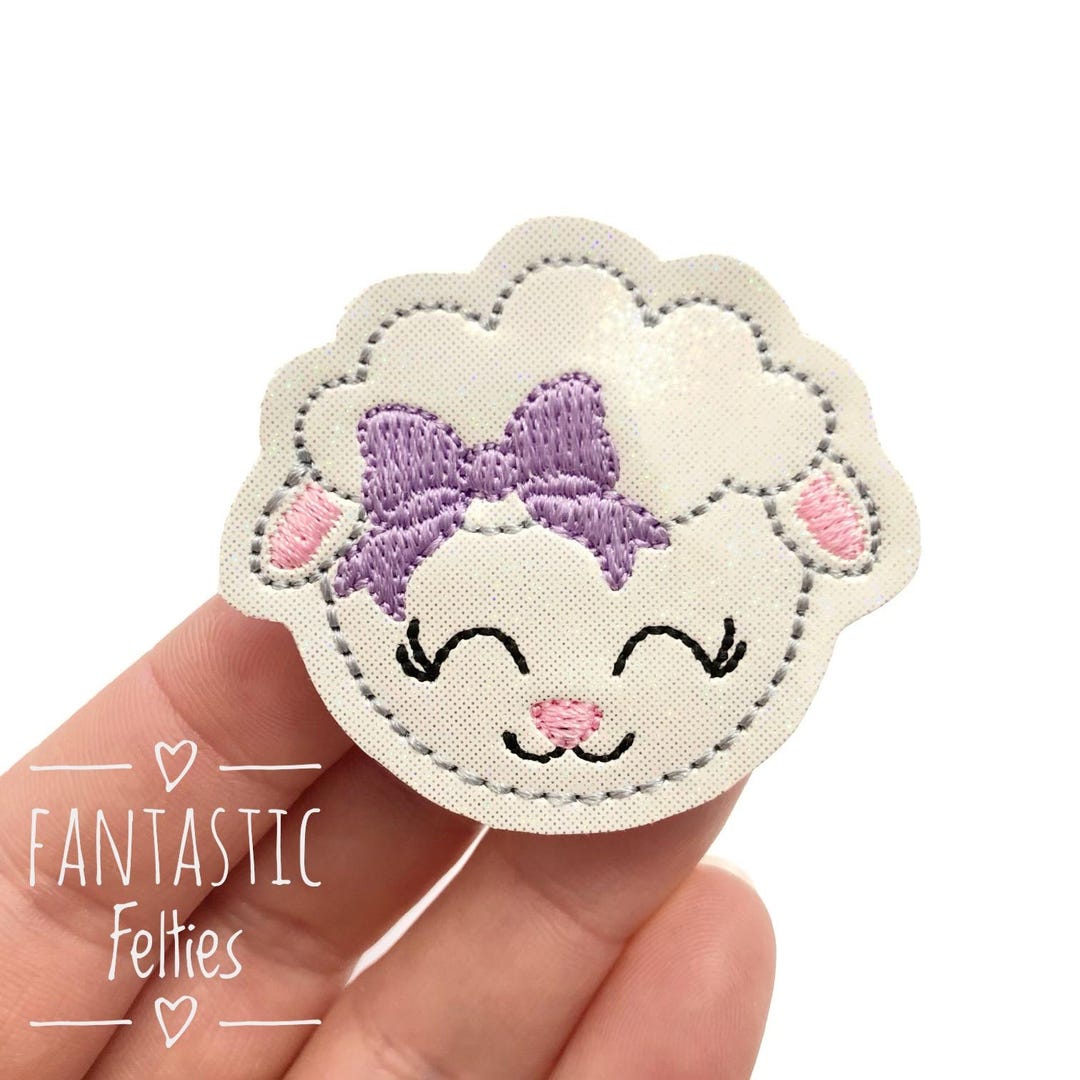 Lamb Coquette Bow Feltie | Coquette Bow Felties | Sheep Felties | Baby ...