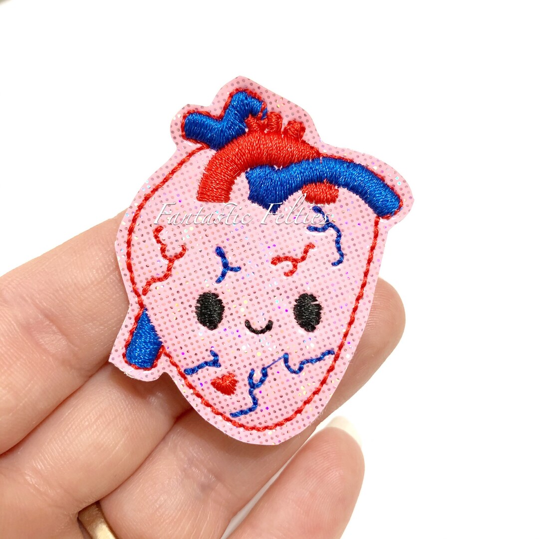 Heart Feltie | Medical Heart Felties | Glitter Felties | Anatomical ...