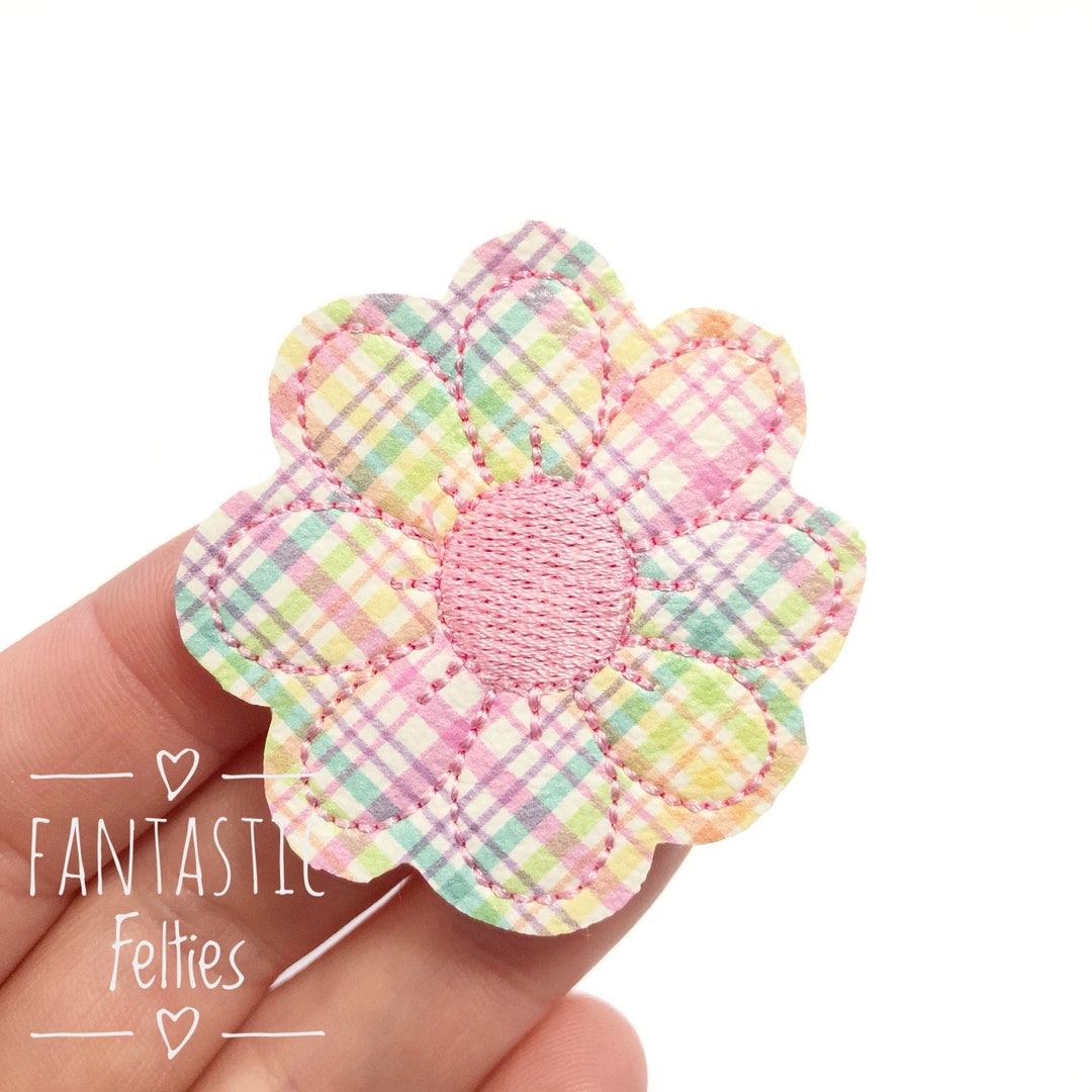 Daisy Felties | Flower Felties | Plaid Flower Felties | Daisy Flower ...