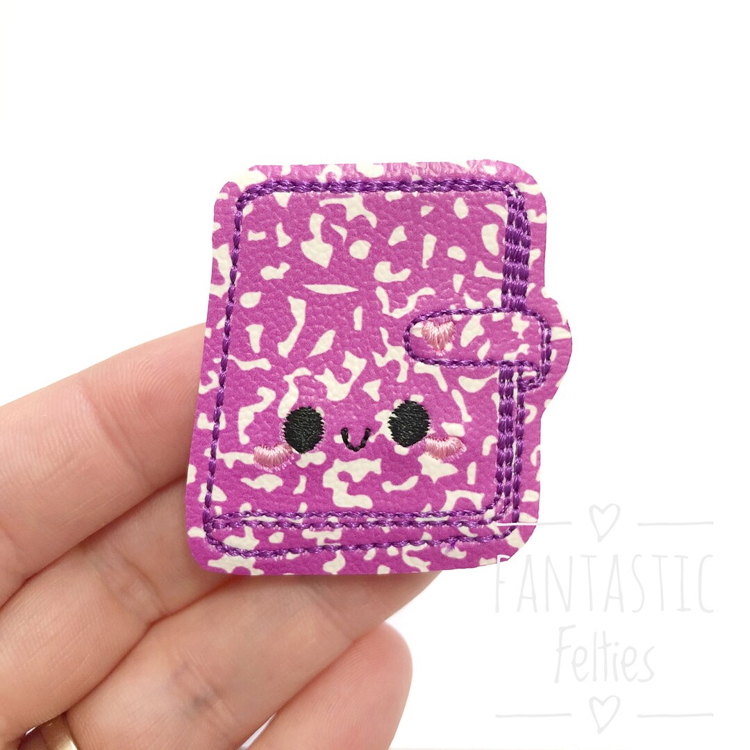 Kawaii Book Feltie | Notebook Felties | School Felties | Planner Binder ...