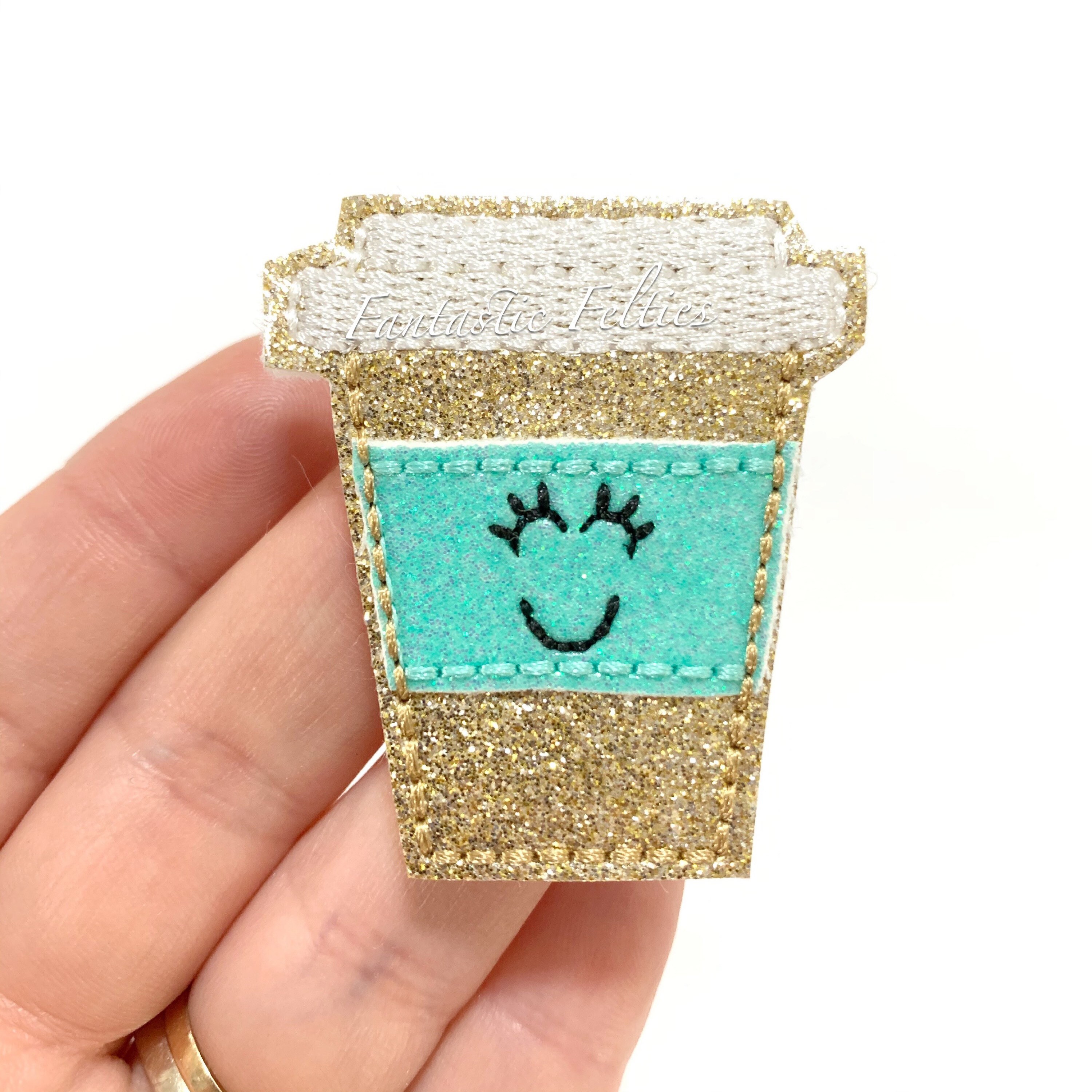 Coffee Cup Feltie | Cup Felties | Mug Felties | Felt Applique ...
