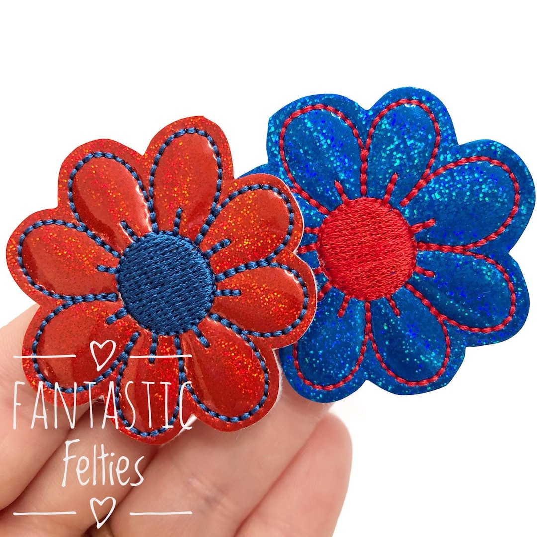 Patriotic Flower Feltie | UNCUT | Patriotic Felties | 4th of July ...