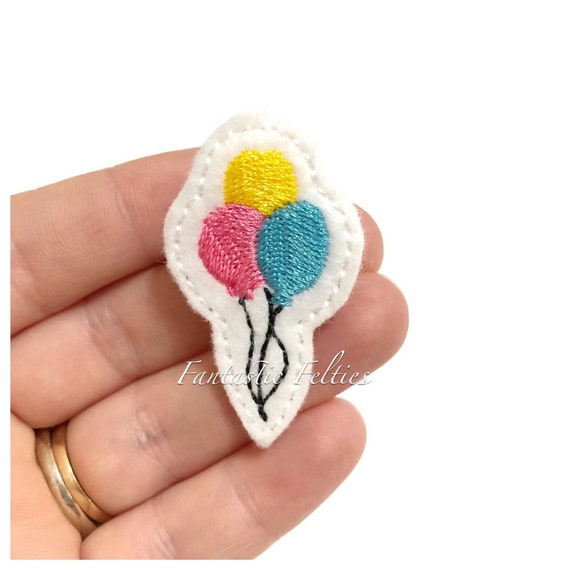 Balloon Feltie Birthday Balloons Felt Applique - Etsy