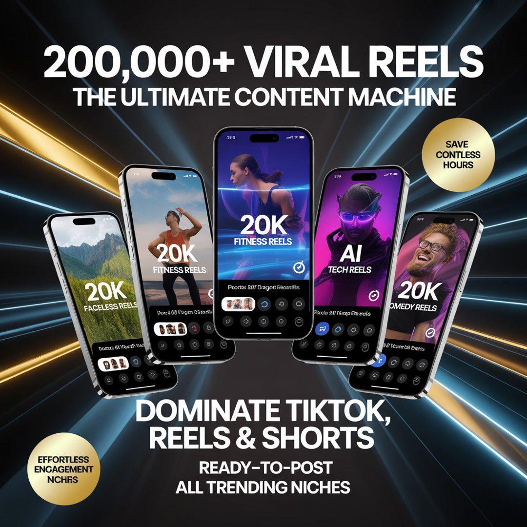 Faceless Reels Bundle | Instagram Reels, Luxury Travel, AI Reels, PLR ...