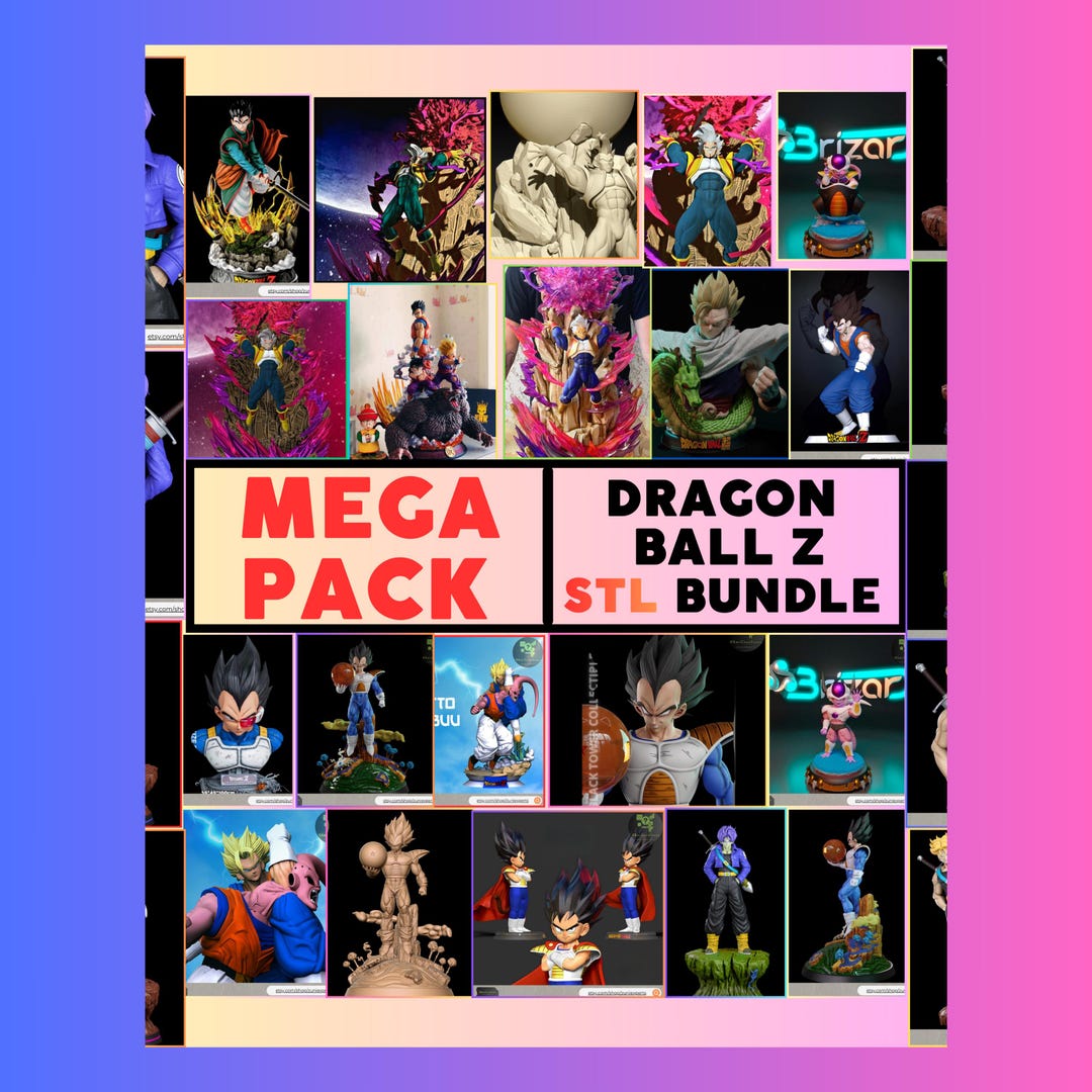 Dragon Ball Z STL Bundle| Goku, Vegeta, Gohan, Piccolo, Android 21 ...