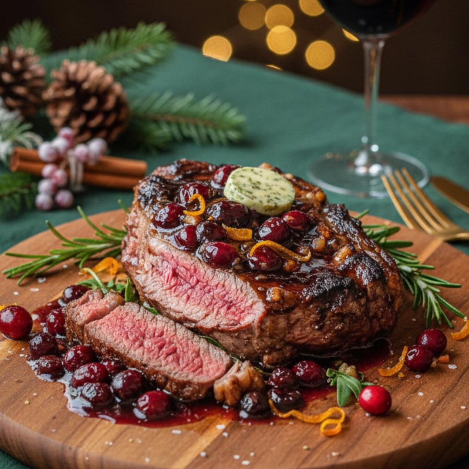 Best Christmas Steak Recipe Card | Easy to Make Herb Butter PDF ...