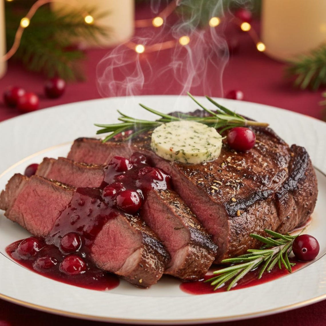 Best Christmas Steak Recipe Card | Easy to Make Herb Butter PDF ...