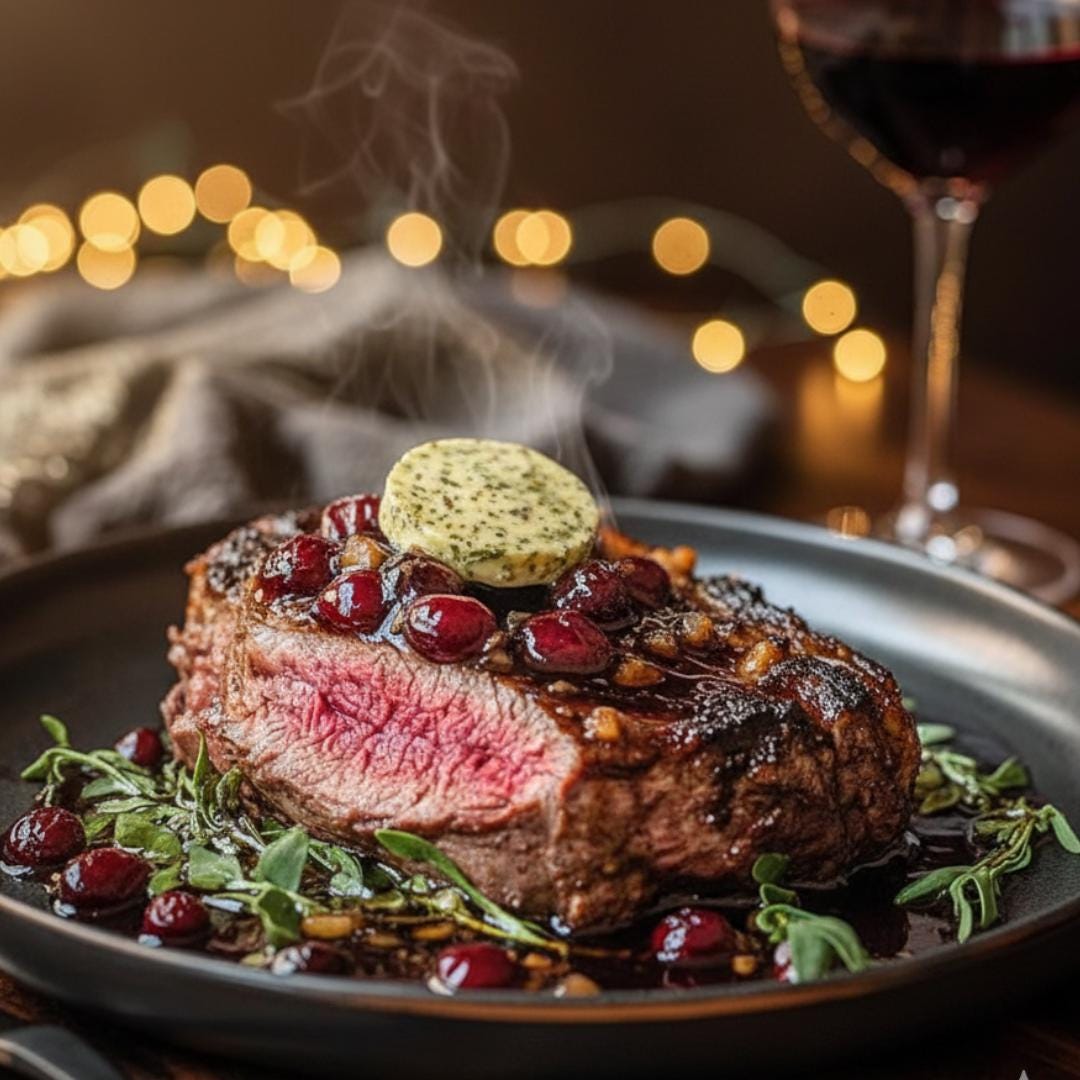 Best Christmas Steak Recipe Card | Easy to Make Herb Butter PDF ...