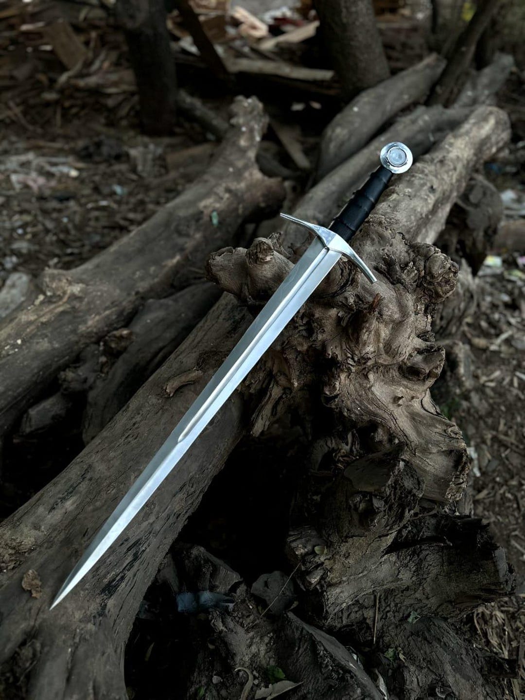 Handmade Medieval Long Sword | High Carbon Steel Double Edge Blade ...